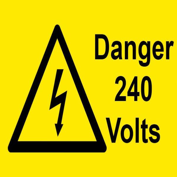 Danger 240V Label Per Roll – westcoastmep