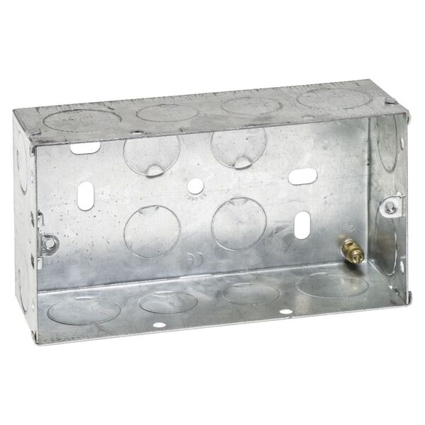2 Gang Flush Metal Back Box (Double) 47 mm – westcoastmep