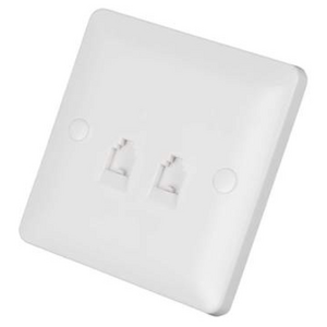 MK Base 1 Gang Twin RJ11 Telephone Socket – westcoastmep